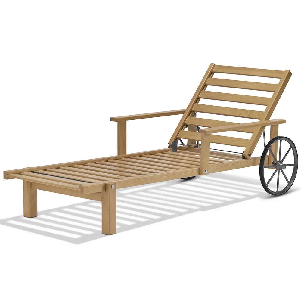 Sunbed With Armrest Teak Fri Form | Buy your outdoor furniture from Hulténs