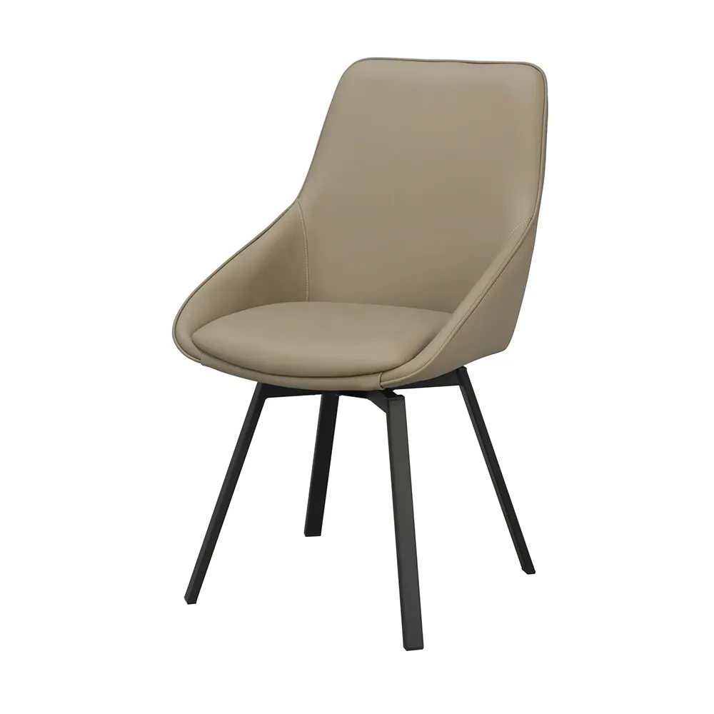 Rowico Home Alison dining chair beige leather/black metal legs | Buy ...