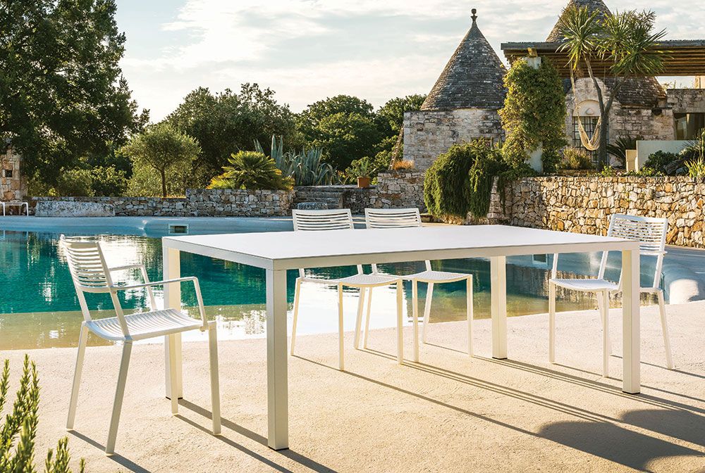 Easy Armchair Stackable Light Blue Fast | Buy your outdoor furniture ...