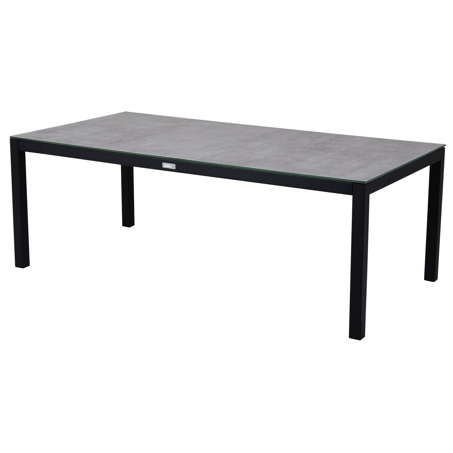 Belfort coffee table black/grey aluminium 70x140 3D printed glass top ...